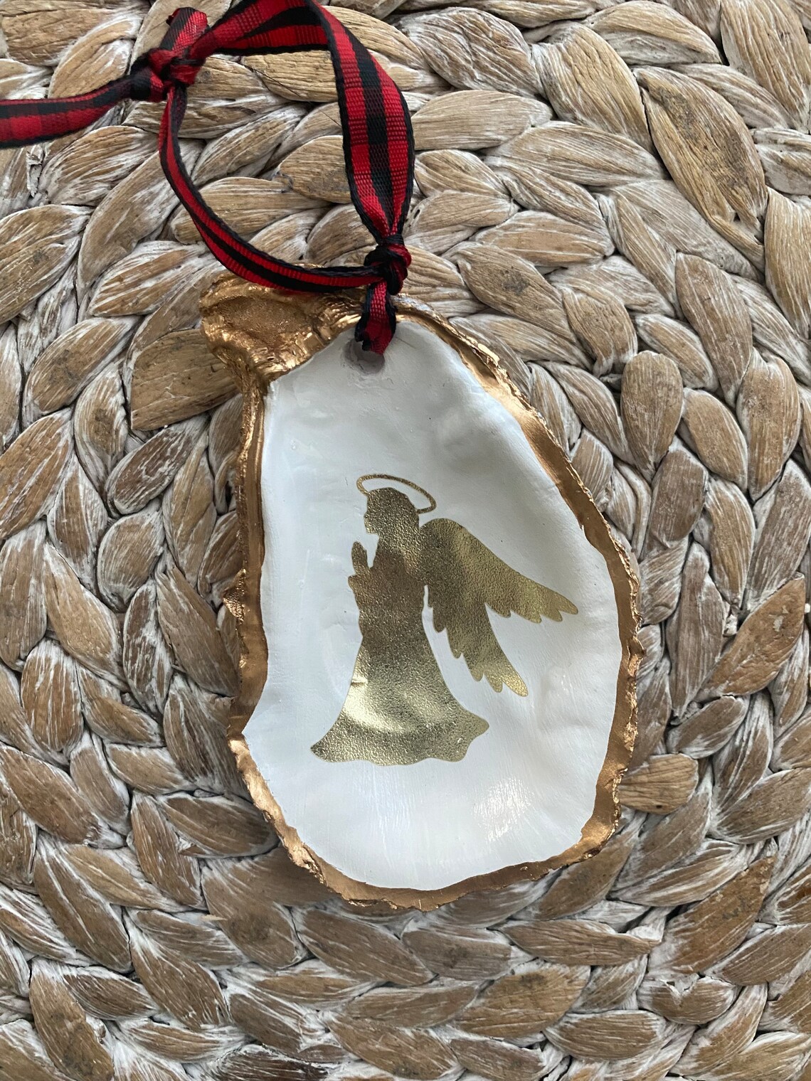 Gold Cross Oyster Shell Ornament Christmas Ornament Tree - Etsy