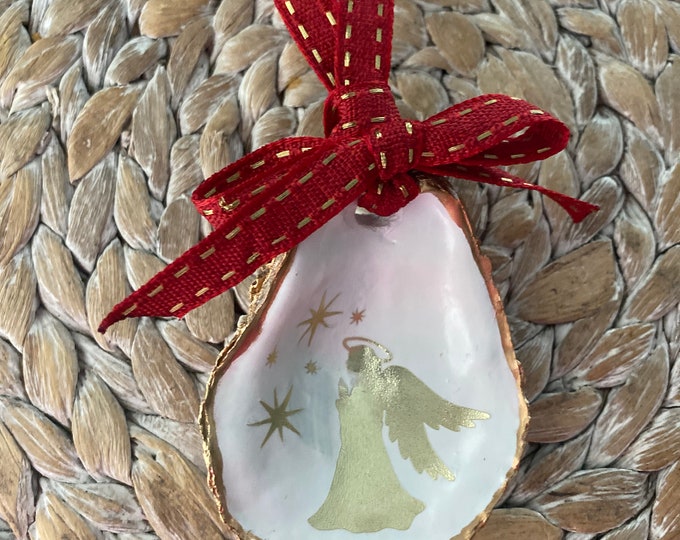 Handmade Oyster Shell Angel Christmas Ornaments - Etsy