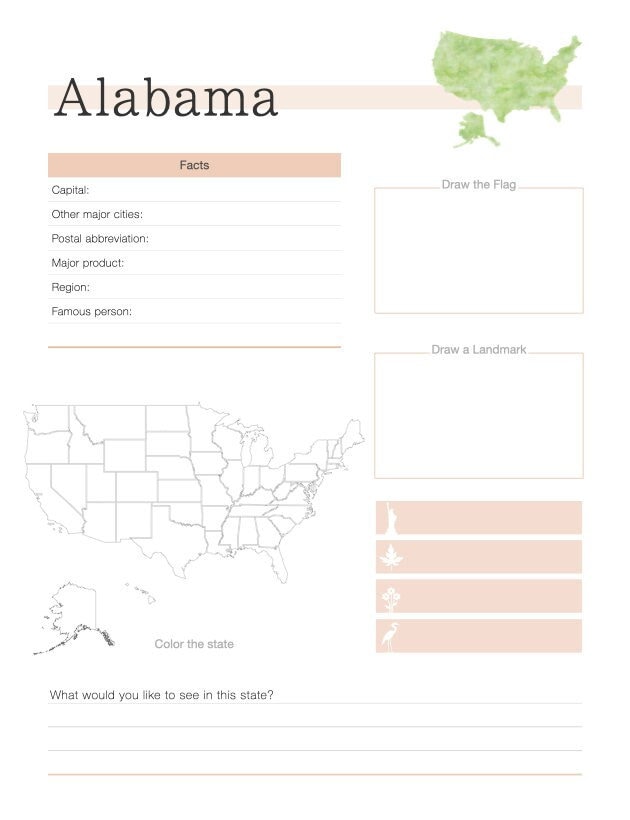 United States Book Homeschool Curriculum 50 States Unit - Etsy