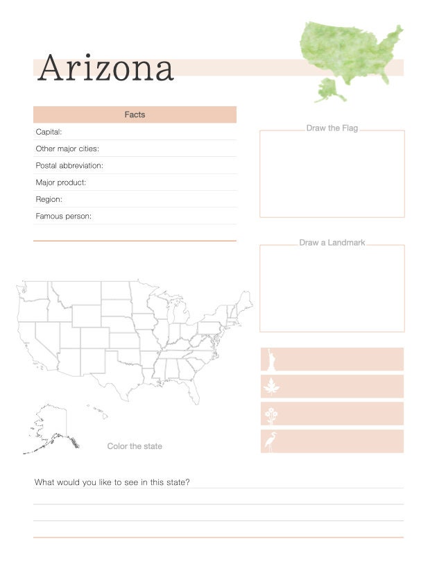 United States Book Homeschool Curriculum 50 States Unit - Etsy