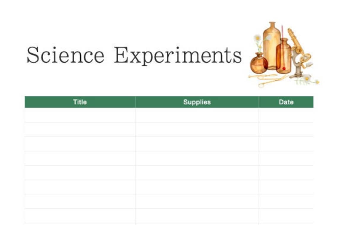 Homeschool Classroom Science Journal and Experiment Log - Etsy