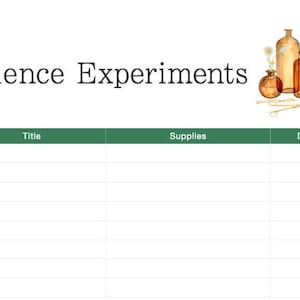 Homeschool Classroom Science Journal and Experiment Log - Etsy