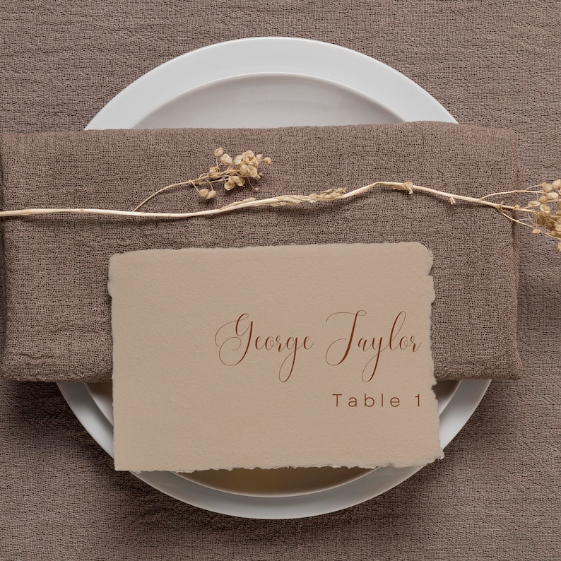 Wedding Place Cards With Meal Icons, Tented Place Card for Wedding ...