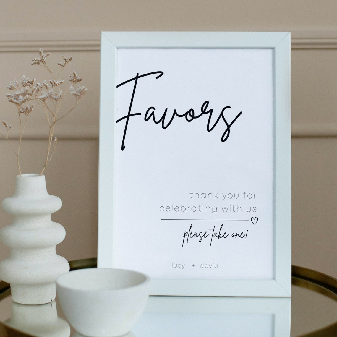 Minimalist Wedding Favors Sign Template, Printable Favors Sign, Please ...