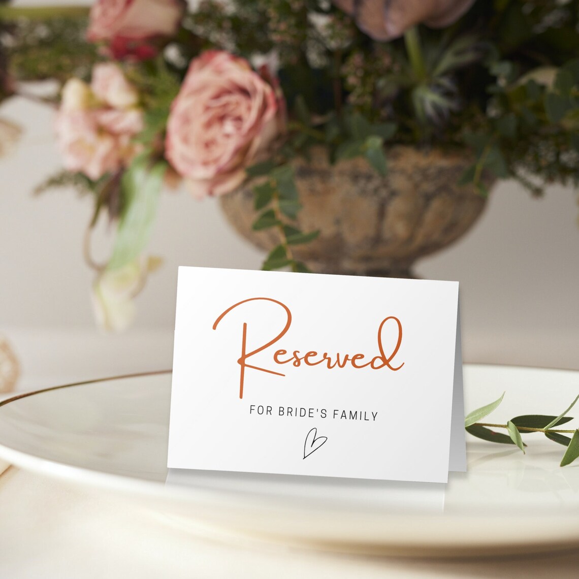 Minimalist Wedding Reserved Sign Template Wedding Reserved - Etsy