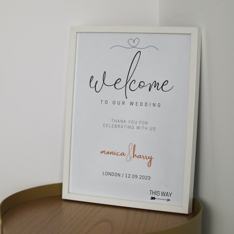 Wedding Welcome Sign Template 24x36 Welcome to Our Wedding - Etsy