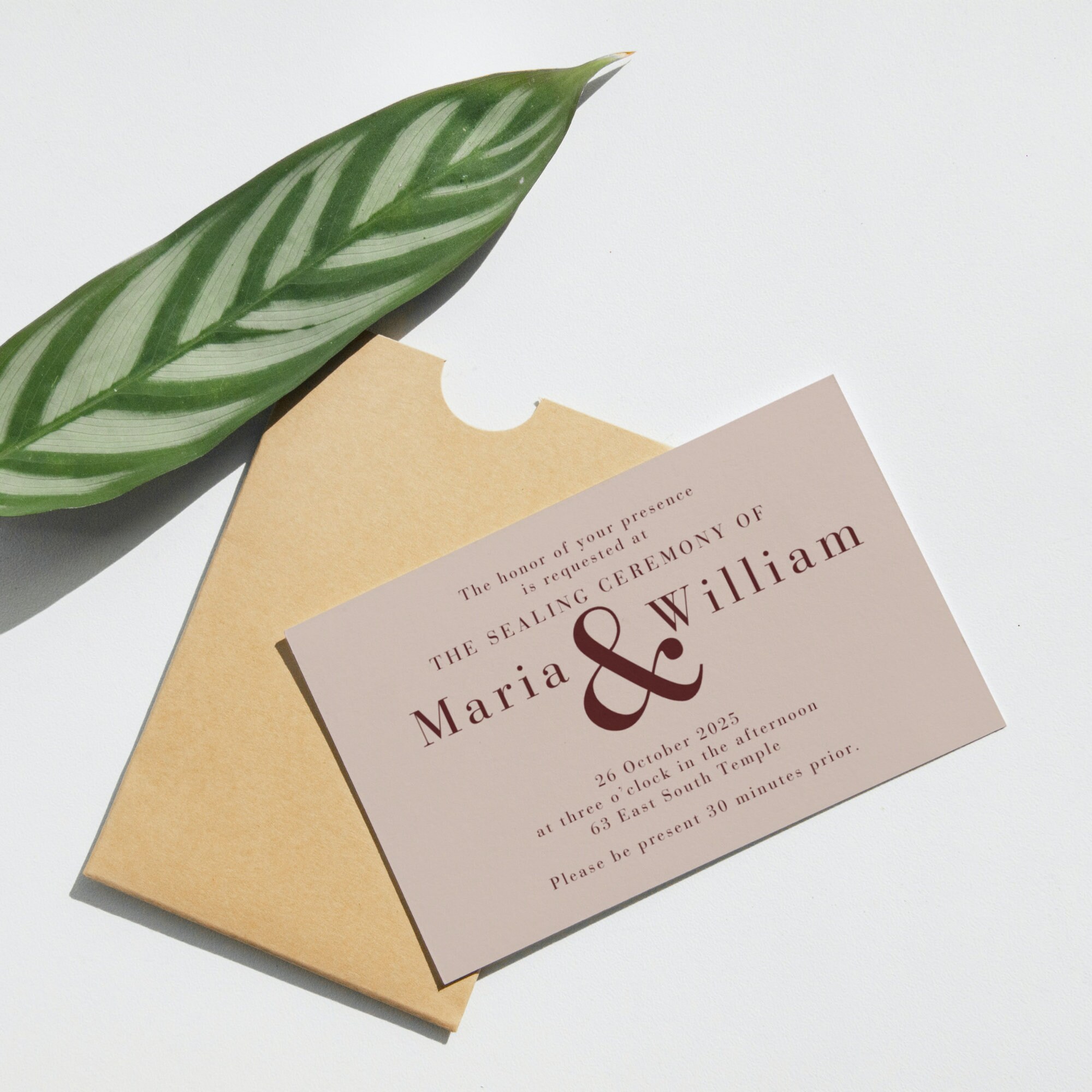 LDS Wedding Invitation Template, Photo Wedding Invitation Canva, LDS ...