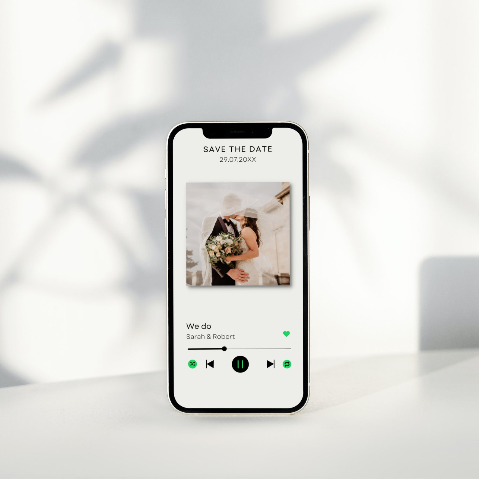 Unique Spotify Wedding Invitation With Photo, Fun Wedding Invite ...