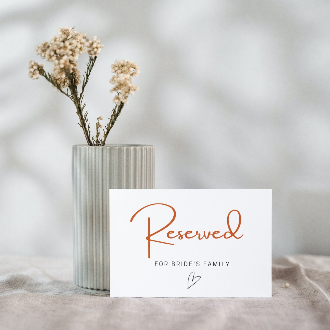 Minimalist Wedding Reserved Sign Template Wedding Reserved - Etsy