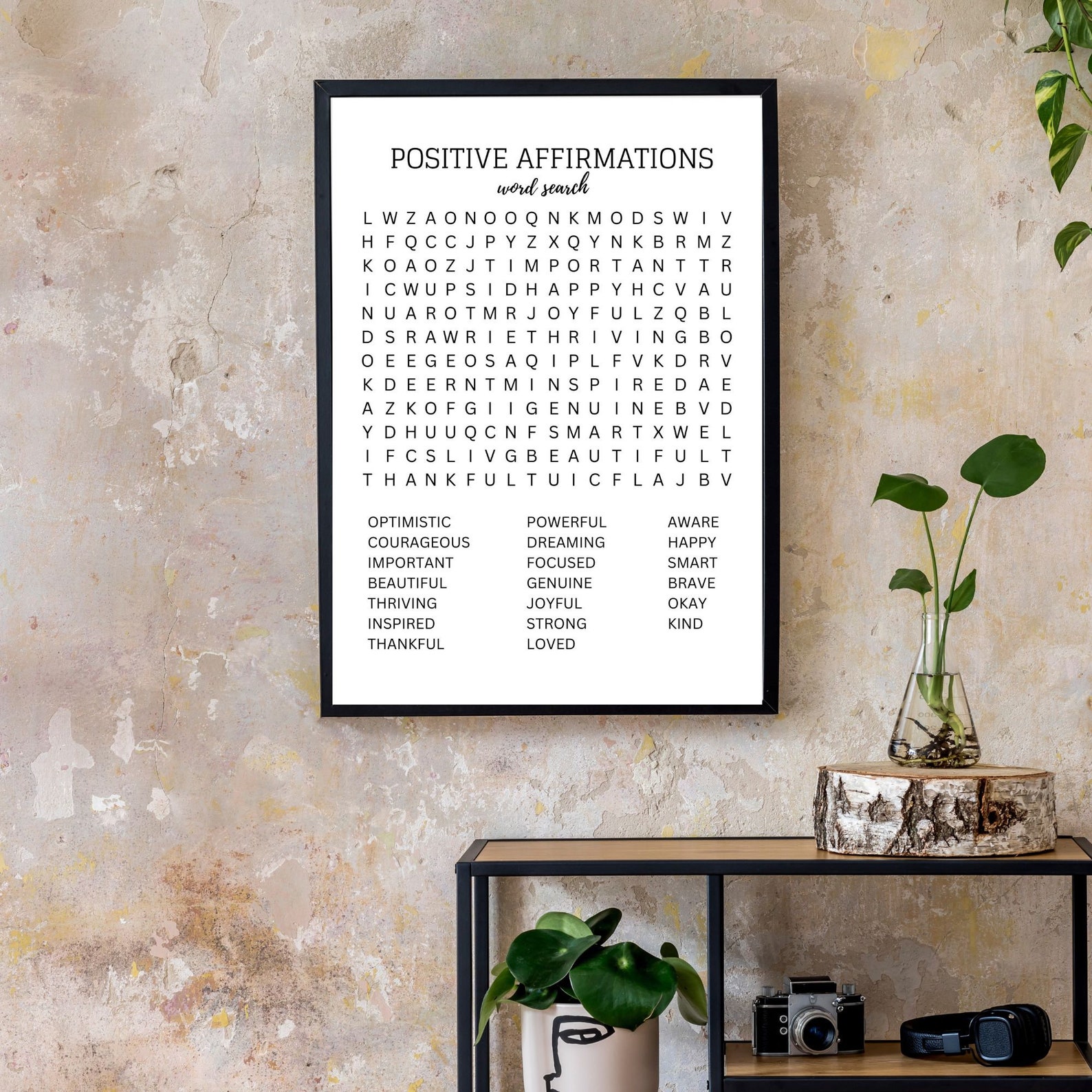 Positive Affirmations Word Search 18"x24" - Etsy