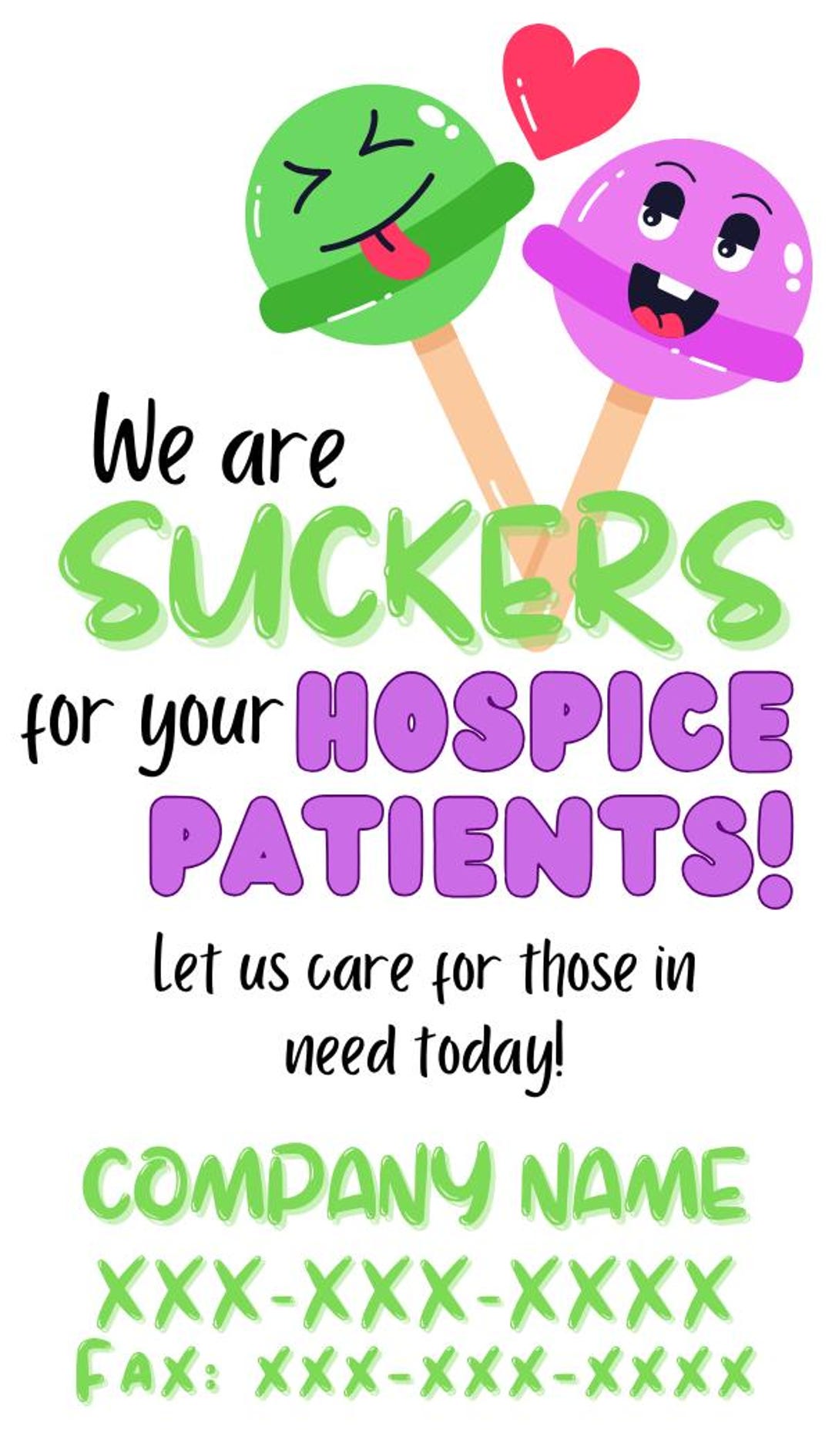 EDITABLE* Hospice Referral Pop-by Tags - Etsy