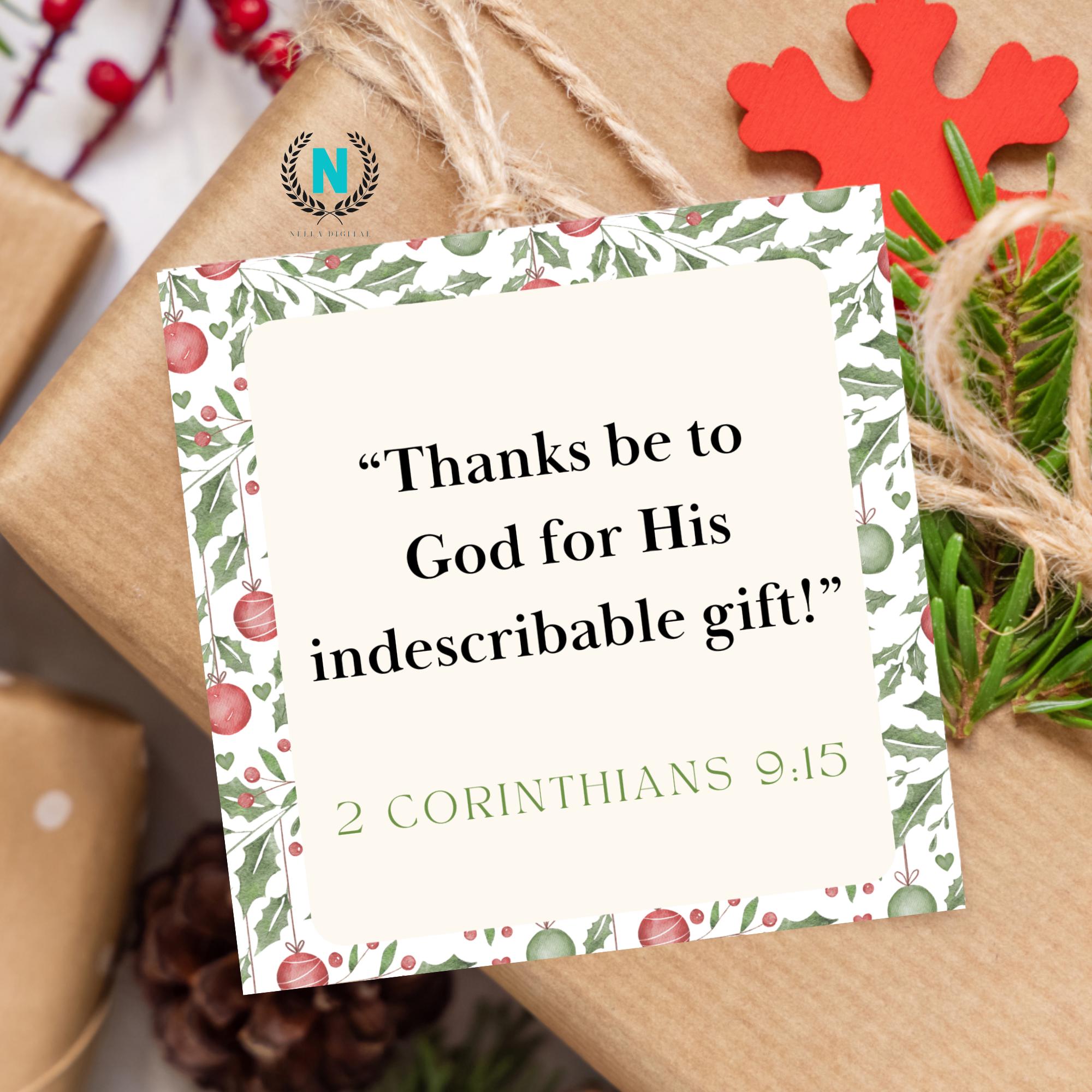 Printable Bible Verse Gift Tags for Christmas | Christian Christmas ...