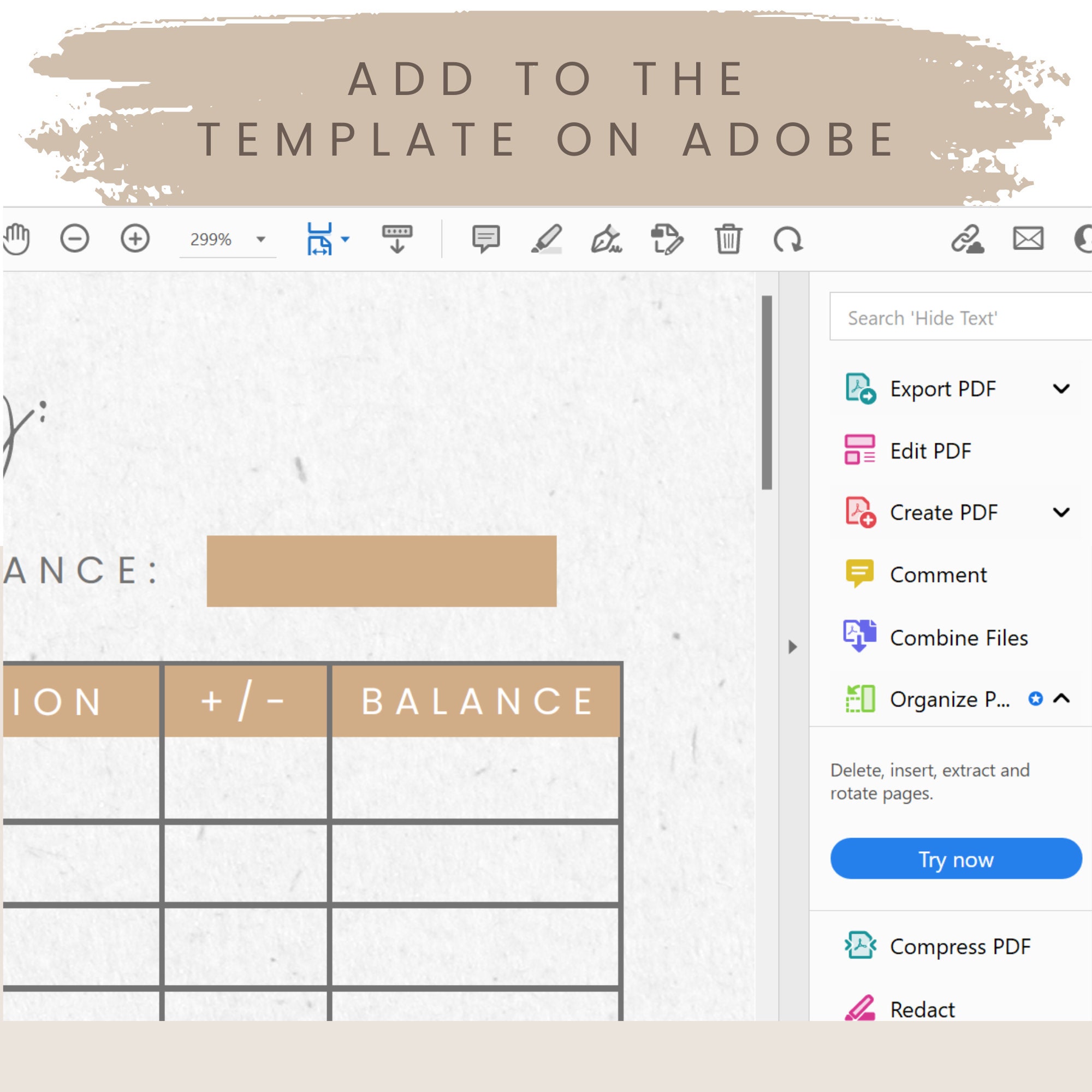 Cash Envelope Printable Tracker Insert for Cash Stuffing | Instant ...