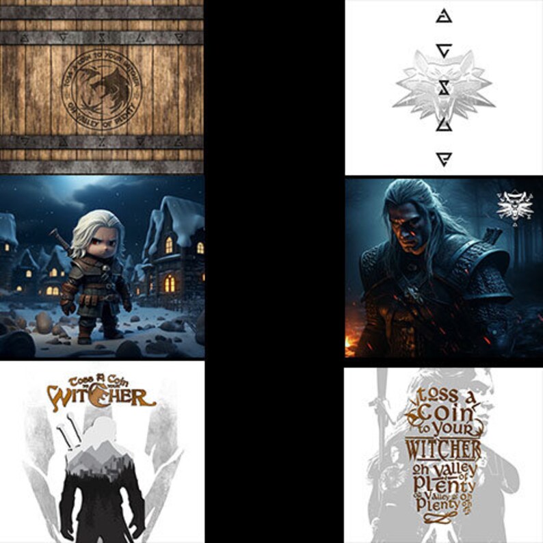 The Witcher Tumbler Wraps Bundle the Witcher Inspired 20oz STRAIGHT ...