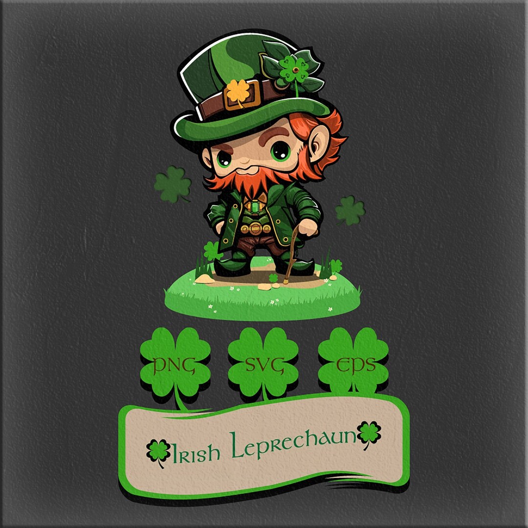 St Patricks Day Leprechaun SVG Print Irish Decal Vector Ireland Design ...