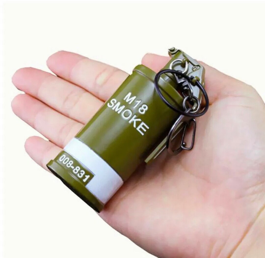 Grenade Mini Smoke Grenade Keychain Keyring - Etsy UK