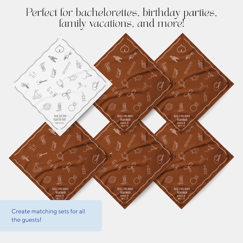 Custom Bandana, Customized Bachelorette Party Favor, Milestone Birthday ...