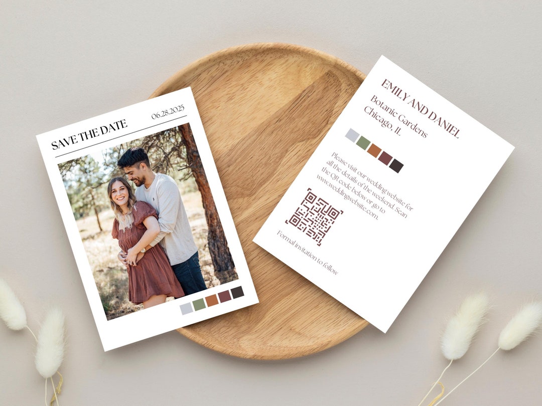 Wedding Save the Date & Wedding Invitation, Pantone Color Swatch Save ...