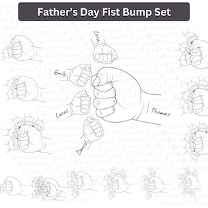Fist Bump, Baby Father Fist Bump SVG Bundle, Fist Bump High Five ...