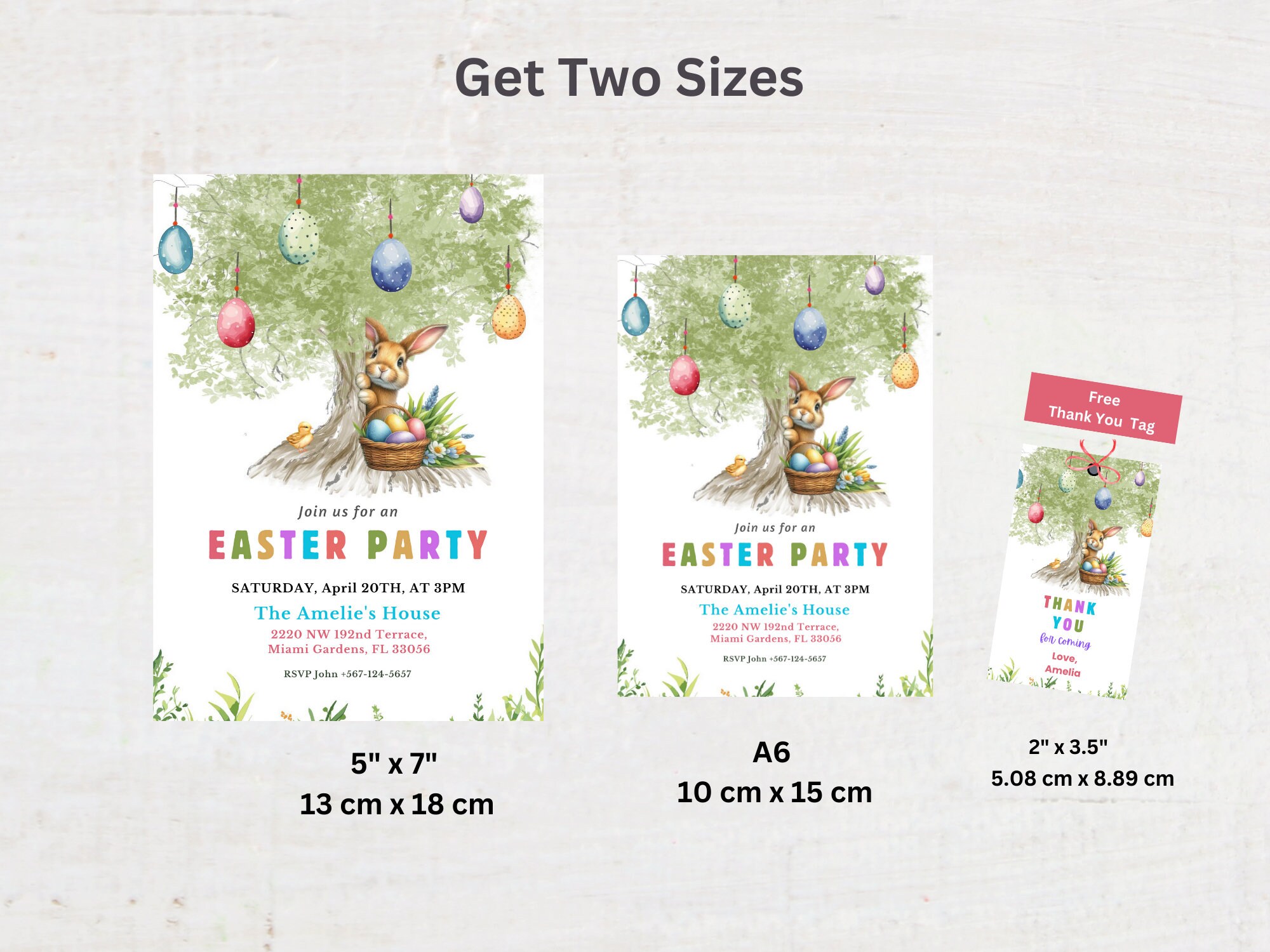 Editable Easter Party Invitation,bunny Behind, Easter Birthday ...