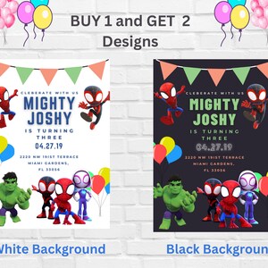 Spidy and His Amazing Friends Birthday Template | Editable Party ...