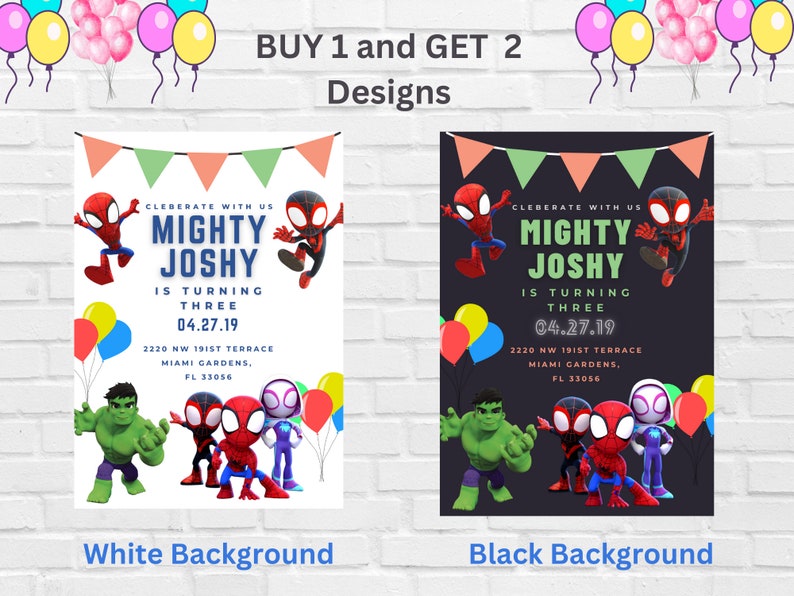 Spidy and His Amazing Friends Birthday Template | Editable Party ...