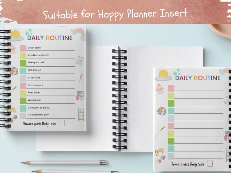 Editable Daily Routine Planner for Kids | Daily Printable ...