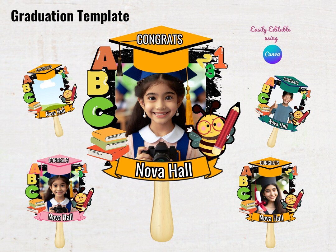 Kindergarten Graduation Template, Graduation Cake Topper, Kids ...