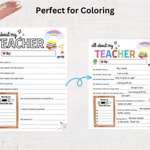 Teacher Appreciation Week Printable, Its All About My Teacher, Teacher ...