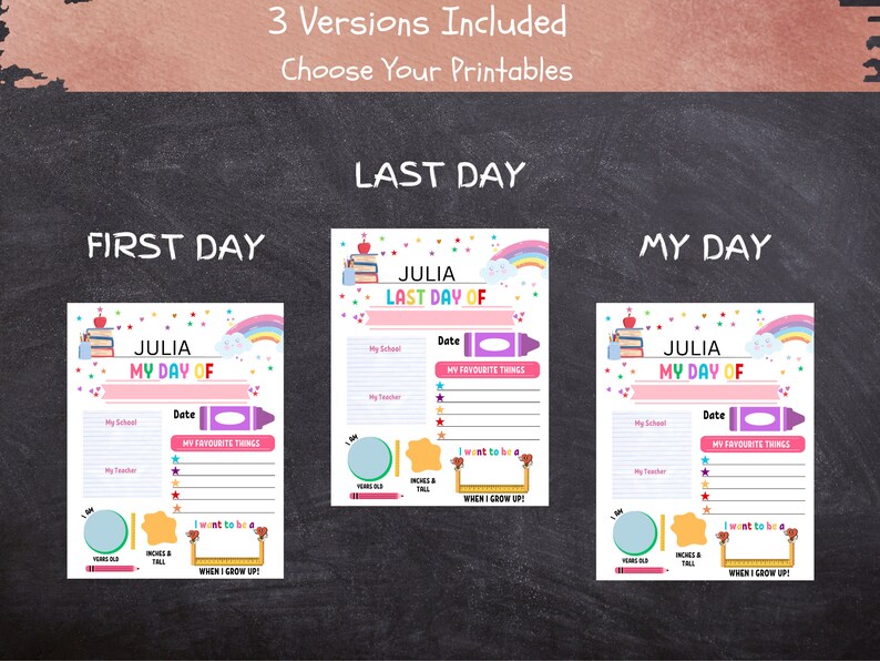Editable First Day of School Printable Sign Back to School Template ...