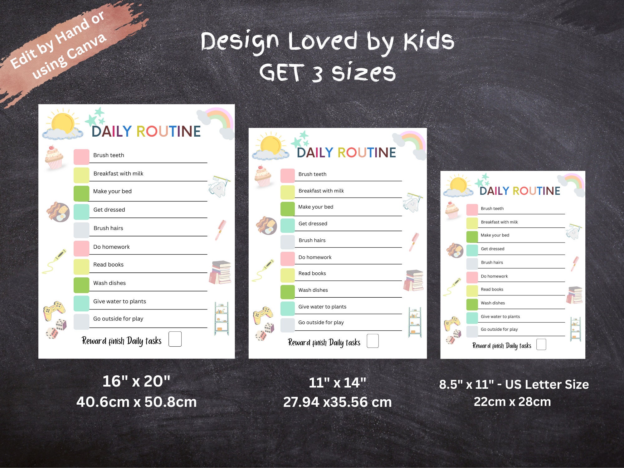 Editable Daily Routine Planner for Kids | Daily Printable ...