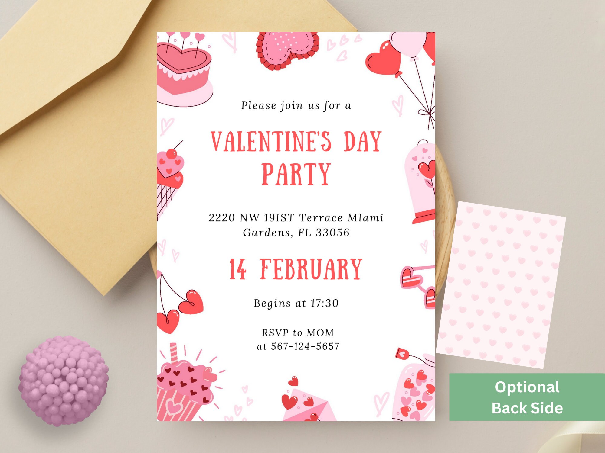 Editable Valentines Party Invitation, Kids Valentines Printable, Happy ...