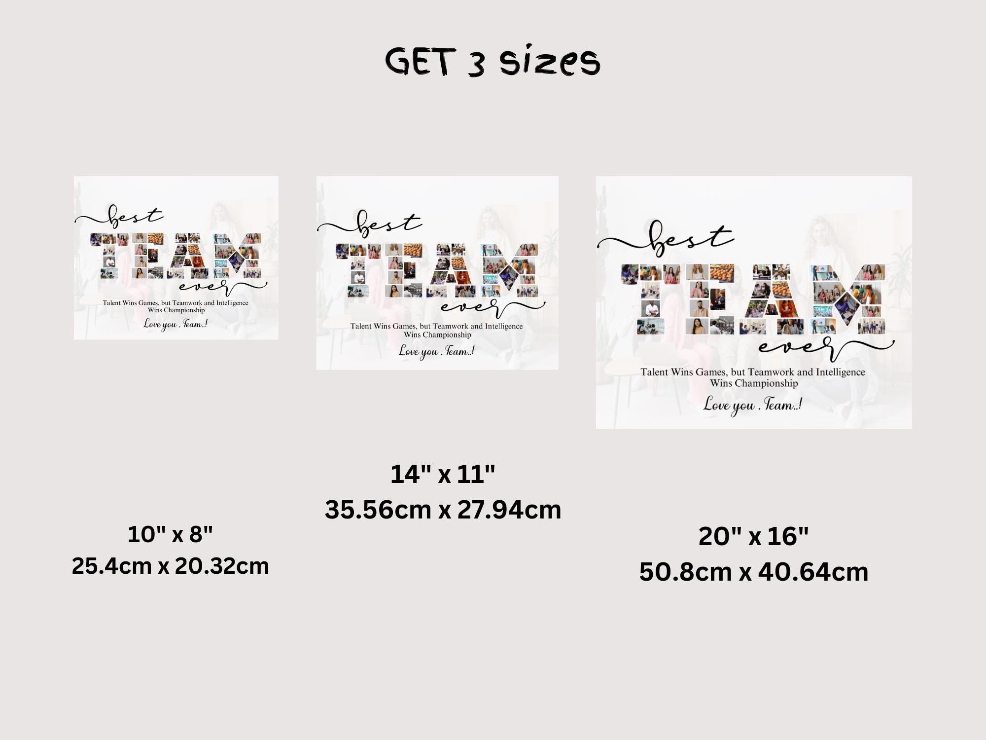 Editable Team Photo Collage, Thank You Team Gift, Thank You Team ...