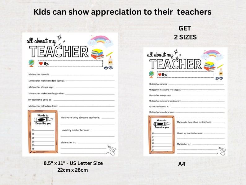 Teacher Appreciation Week Printable, Its All About My Teacher, Teacher ...