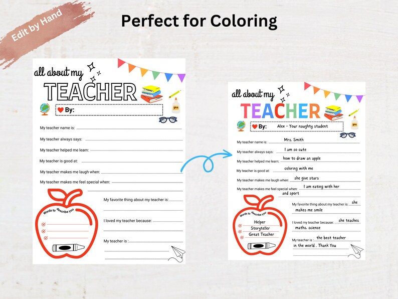 Teacher Appreciation Week Printable, Its All About My Teacher, Teacher ...
