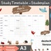 Personalize Timetable Animal Printable | Woodland Design | Study ...
