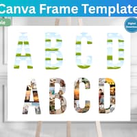 Easy Drag and Drop 0-9 Number Photo Collage - DIY on Canva. Easy Drag ...