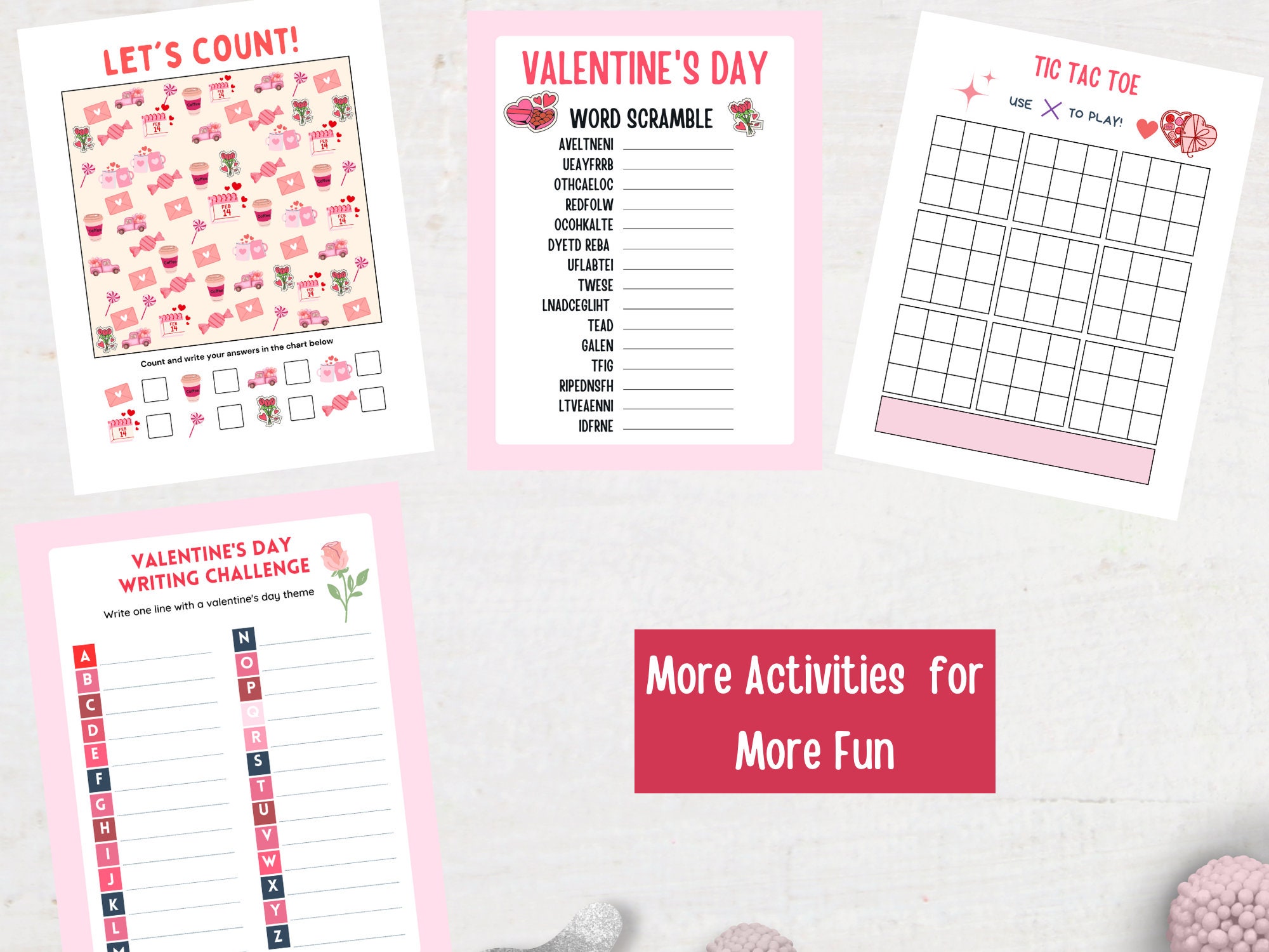Valentine's Day Activities Printable for Everyone, Valentine's Games ...