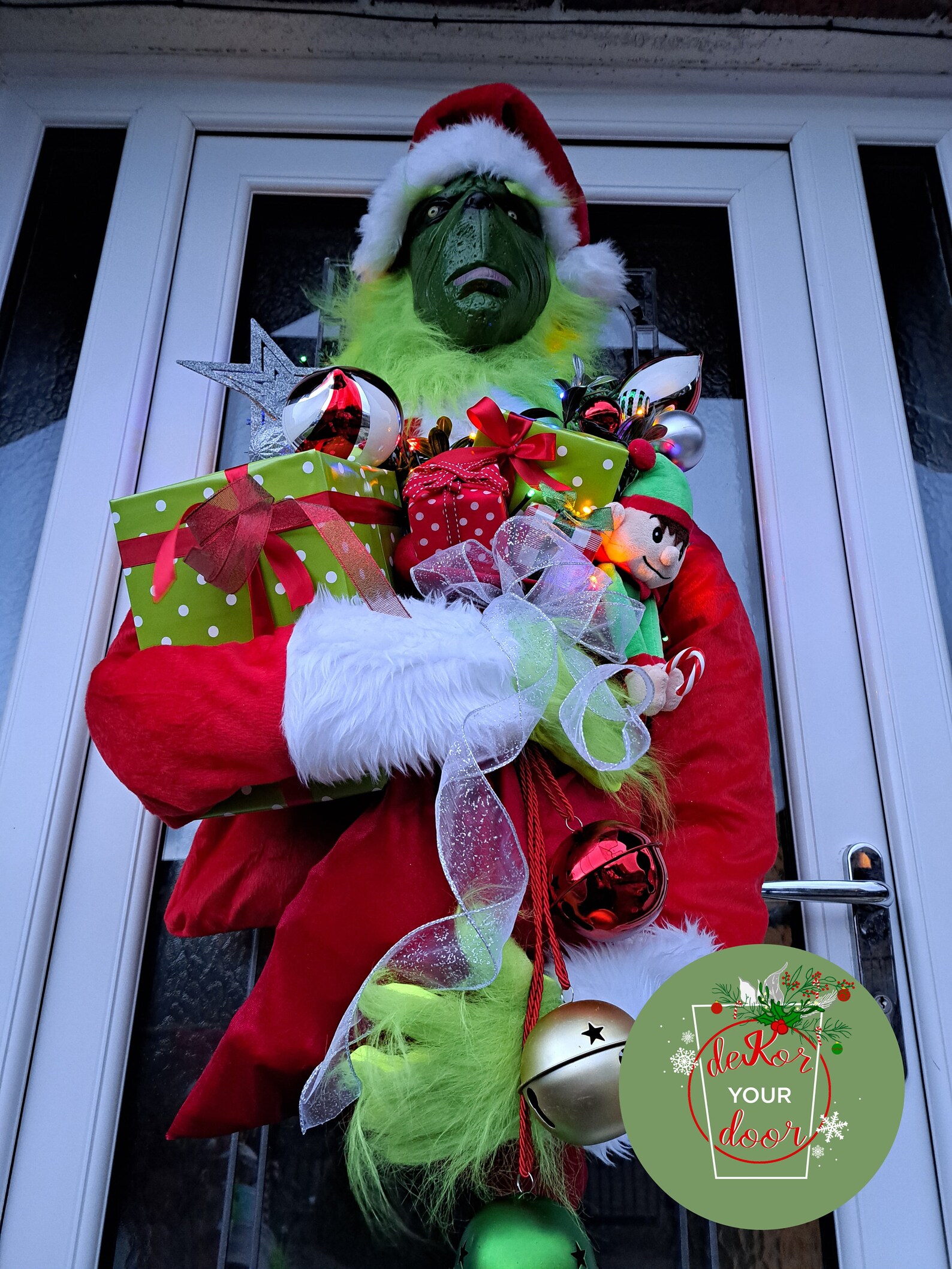 LUXE Christmas Wreath Jingle Bells Wreath Grinch Wreath - Etsy