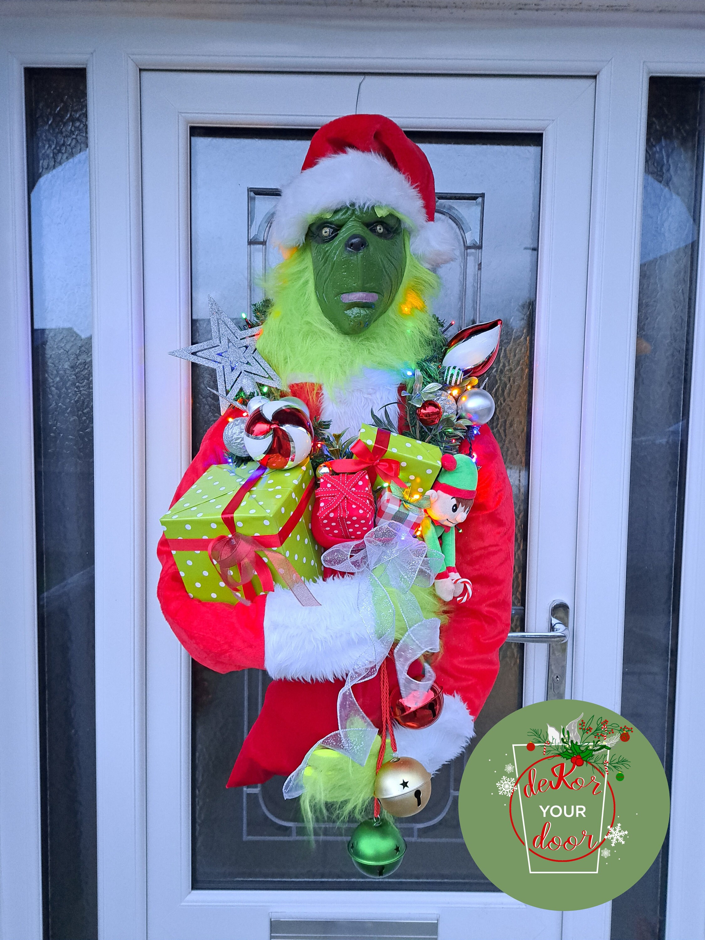 LUXE Christmas Wreath Jingle Bells Wreath Grinch Wreath - Etsy