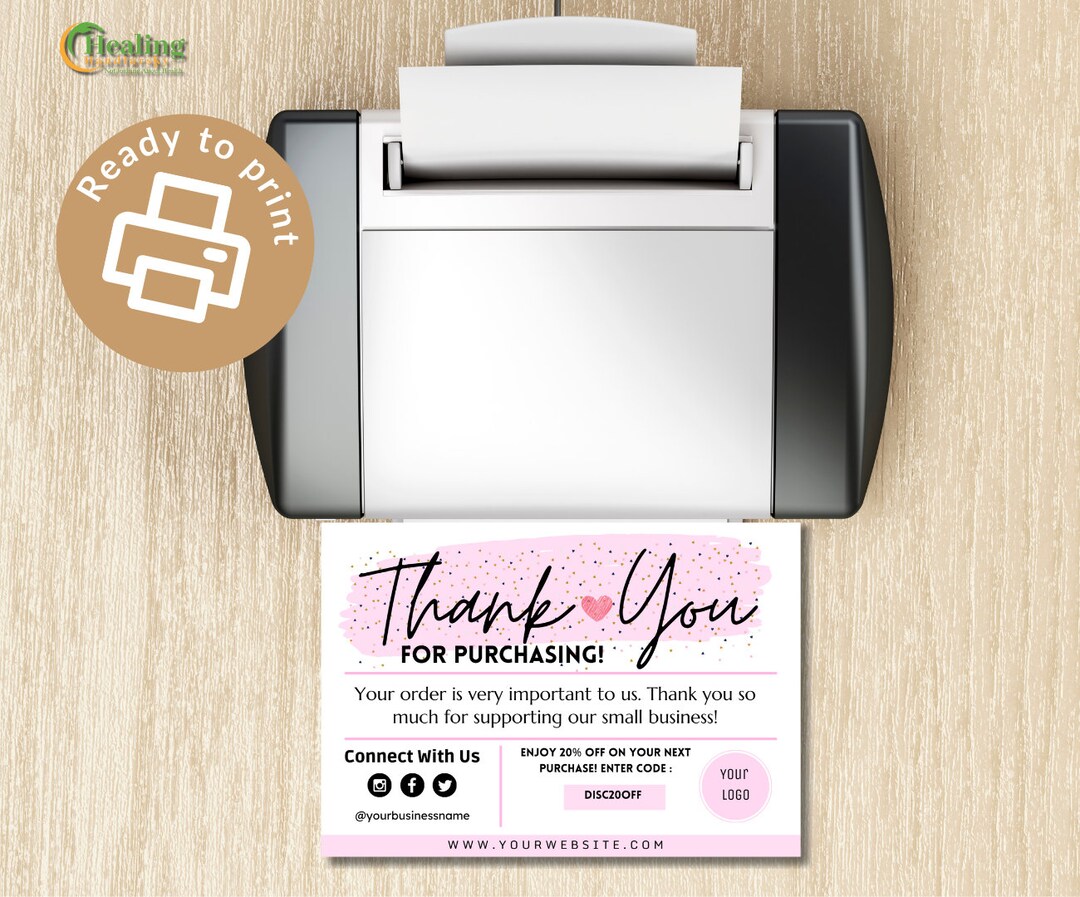 Canva Thank You Business Card an Electronic Thank You Card for Any ...