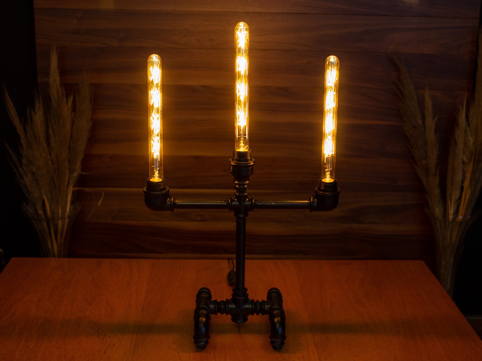 Lampshade Triple Rustic Lamp Industrial Table Lamp Desk - Etsy