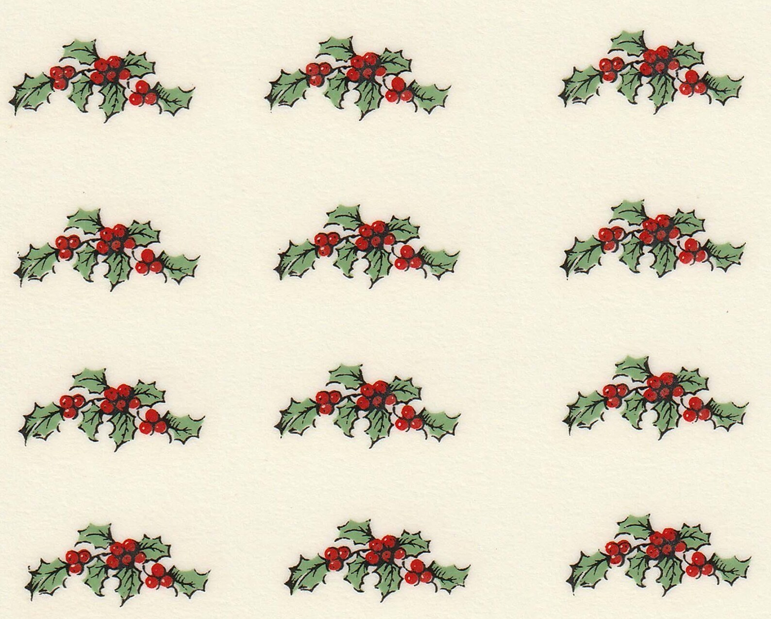 Vintage Holly Waterslide Decals: Mini Christmas Crafts, Dollhouse (48 ...