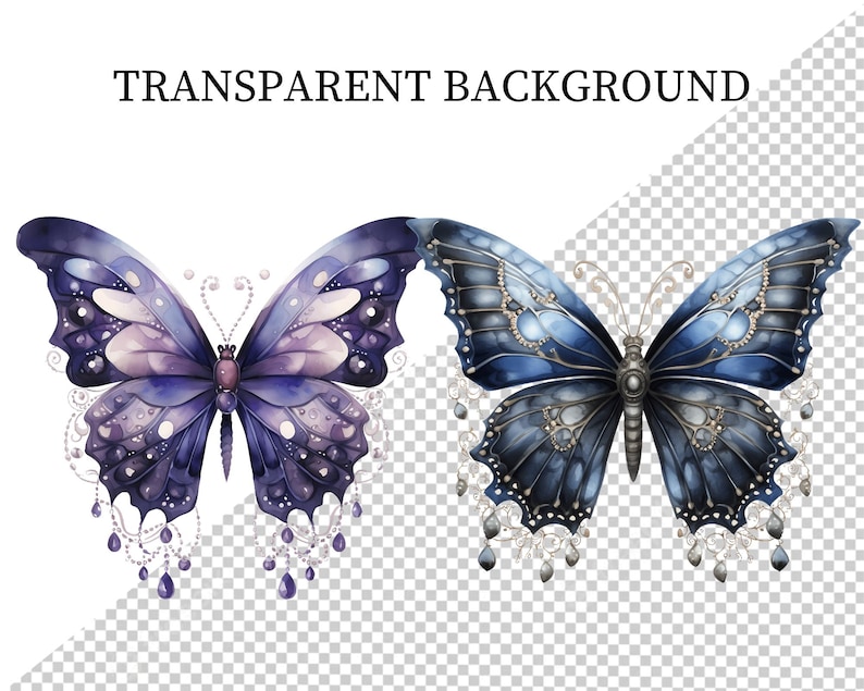 Diamond Butterfly Clipart Fantasy PNG Glamorous Butterfly Diamonds ...
