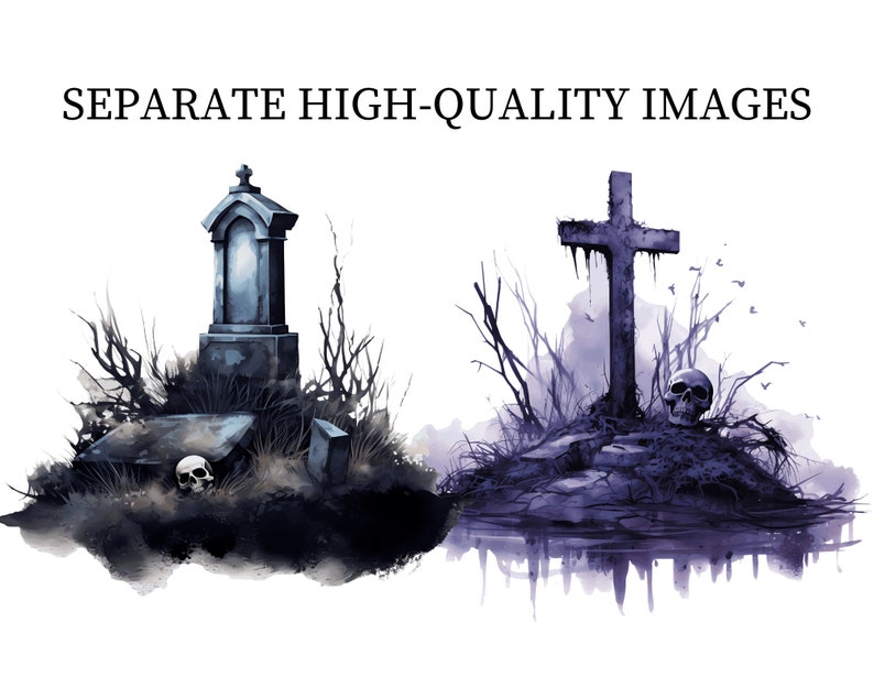 Grave Clipart Gravestone PNG Halloween Clipart Mystical Cemetery Images ...