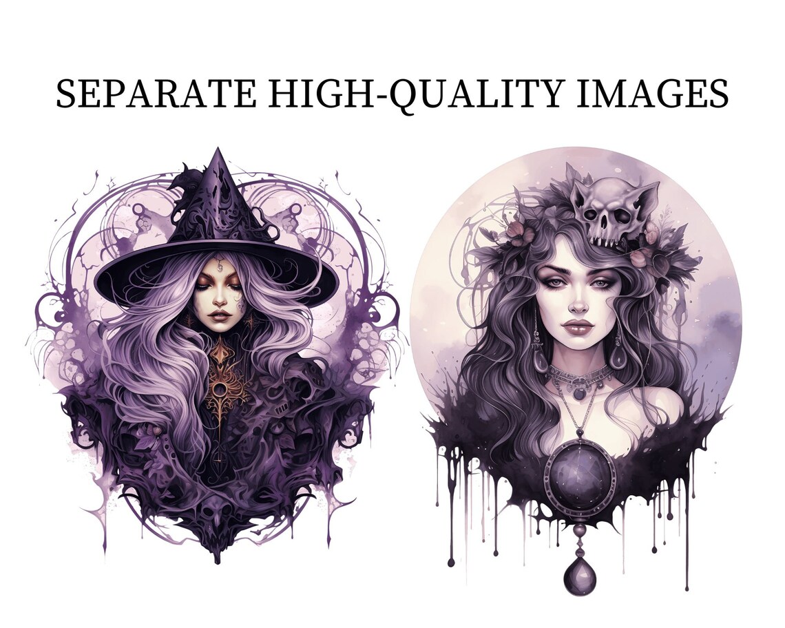 Witch Clipart Mystical PNG Black Magic Halloween Clipart Dark Fantasy ...