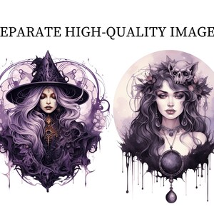 Witch Clipart Mystical PNG Black Magic Halloween Clipart Dark Fantasy ...