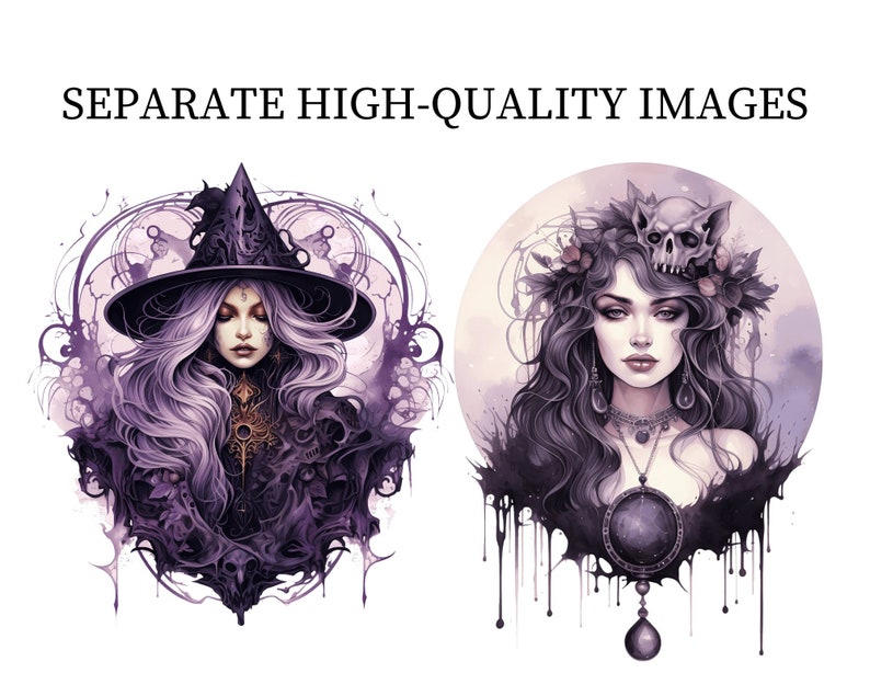 Witch Clipart Mystical PNG Black Magic Halloween Clipart Dark Fantasy ...