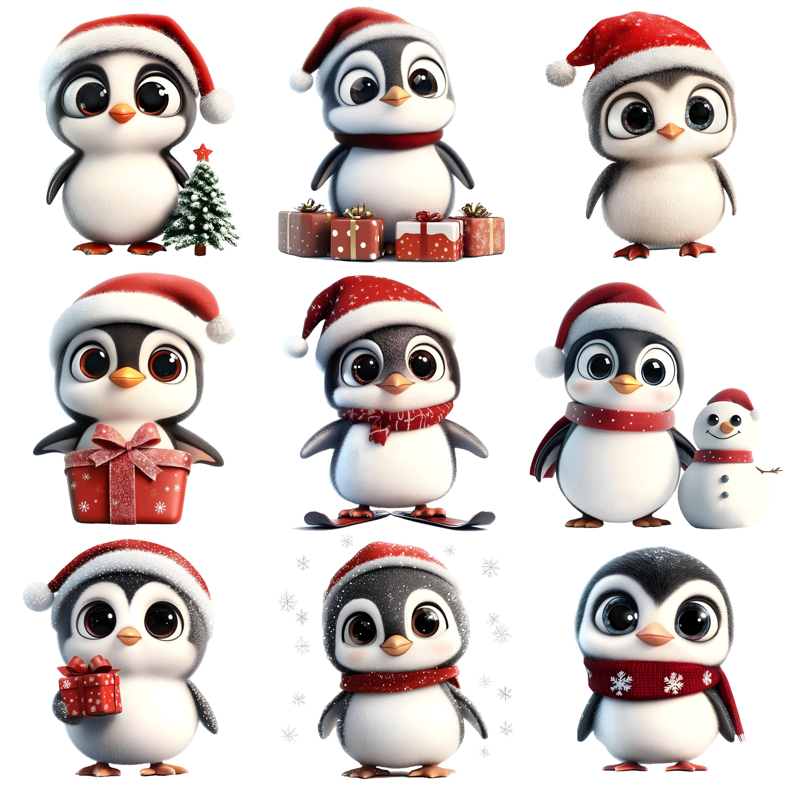 Christmas Penguin Clipart Cute Animal PNG Christmas Clipart Baby ...