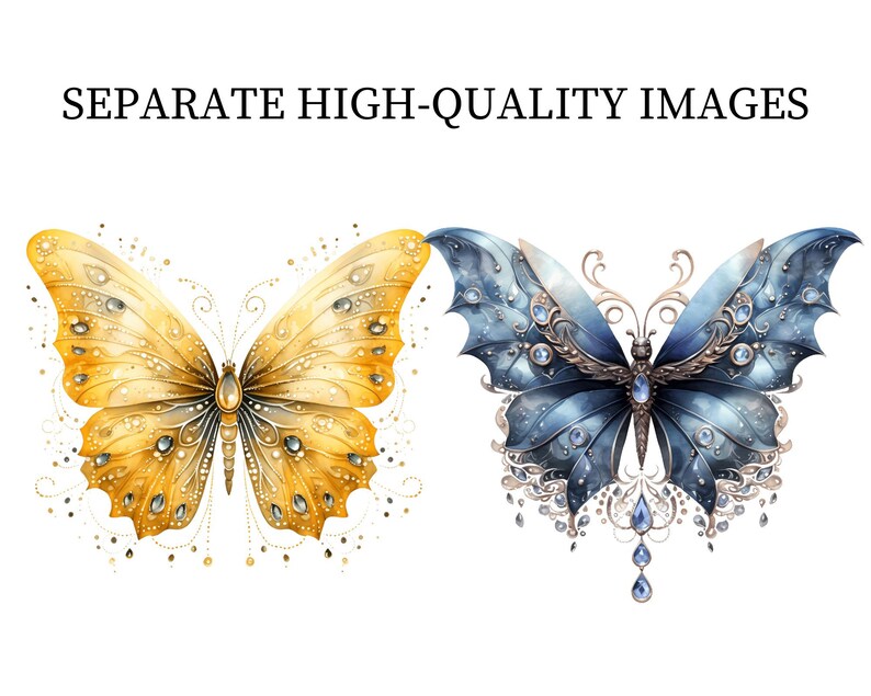 Diamond Butterfly Clipart Fantasy PNG Glamorous Butterfly Diamonds ...